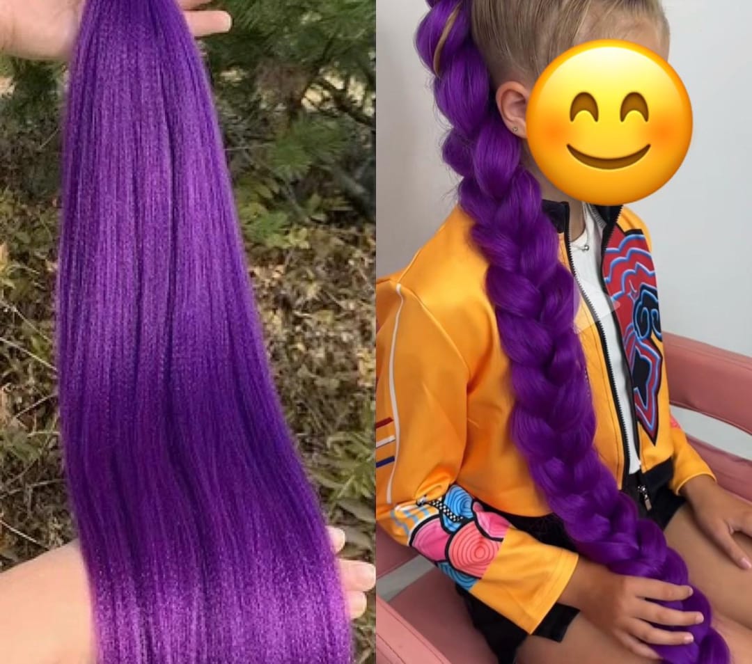 Rumi K Pop Demon Hunters Huntrix Purple Braiding Braid Hair - Etsy