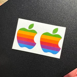 IPhone Apple Logo Decal | Color or Retro Rainbow - Etsy