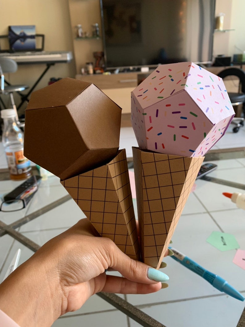 Paper Ice Cream Crafts - Etsy