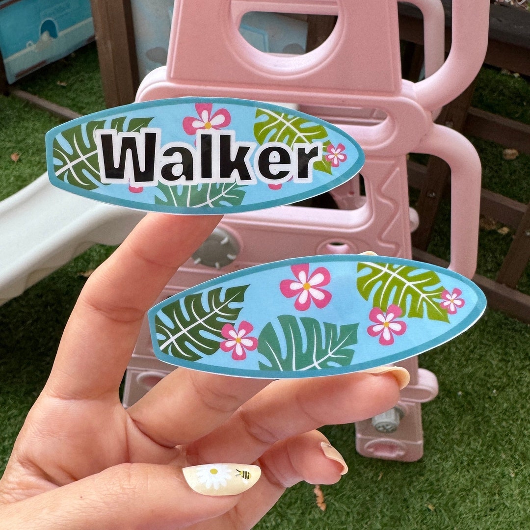 Name Tag Stickers | Cubby Tag Labels | Surf Board | Summer Time Theme ...