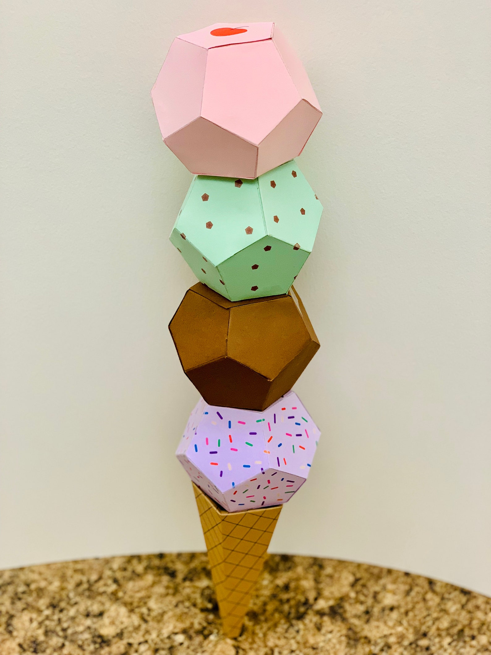 Paper Ice Cream Crafts - Etsy