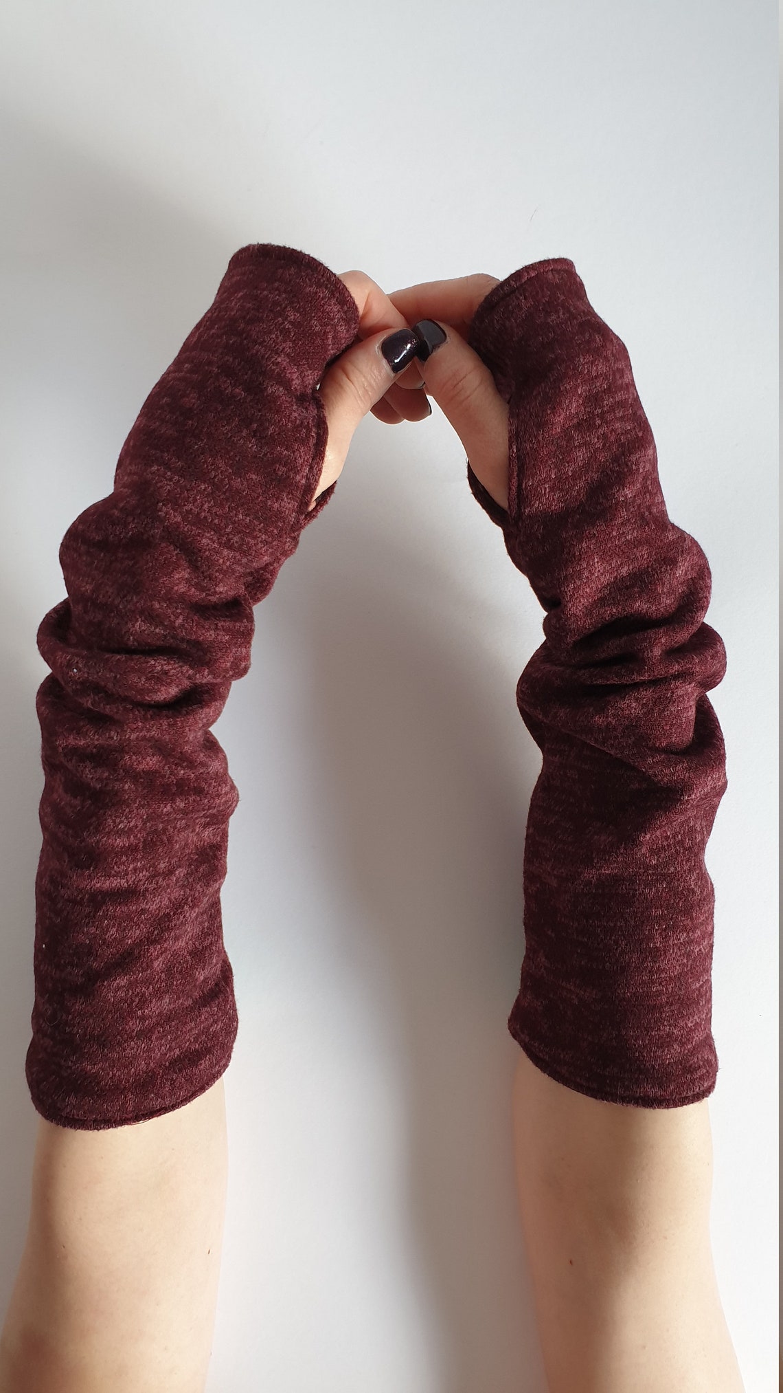 Checkered fingerless gloves Brownblack beige color in a | Etsy