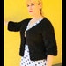 Black Cardigan Short Jacket for Women Knitted With Short - Etsy