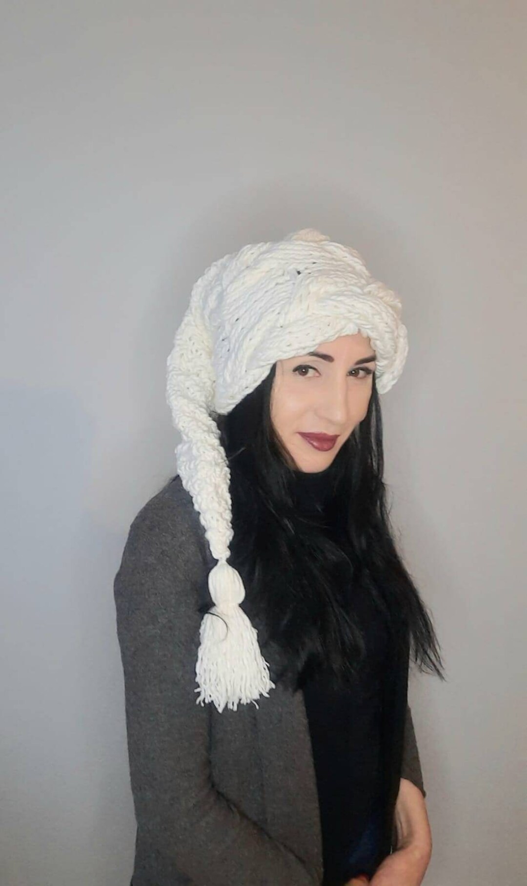 Stocking Cap, Long White Stockings - Etsy