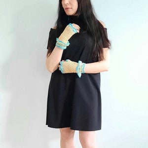 Mittens With Ukrainian Symbols Women's Gloves Ukrainian Style. Yellow ...