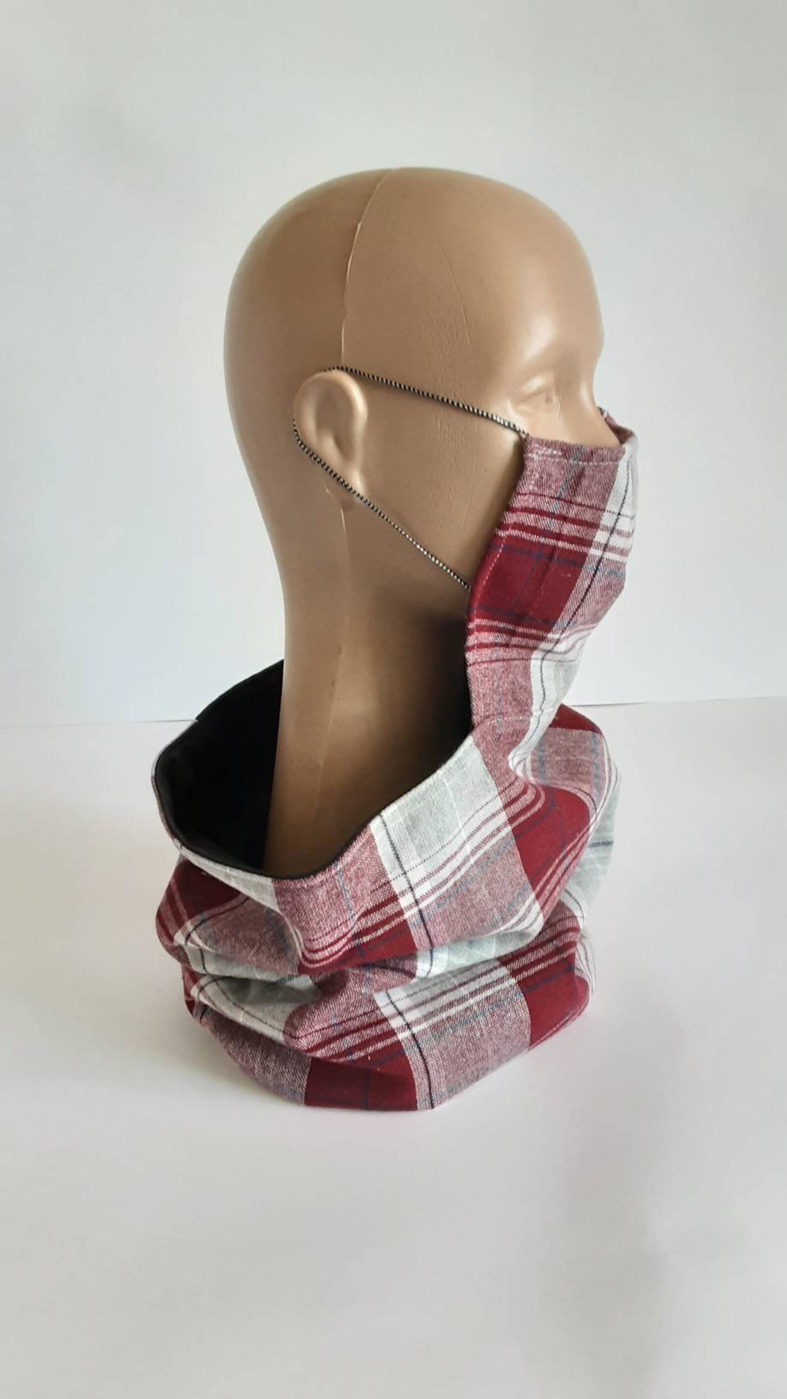 Snood male double-sided with protective masks. Sewn stylish | Etsy