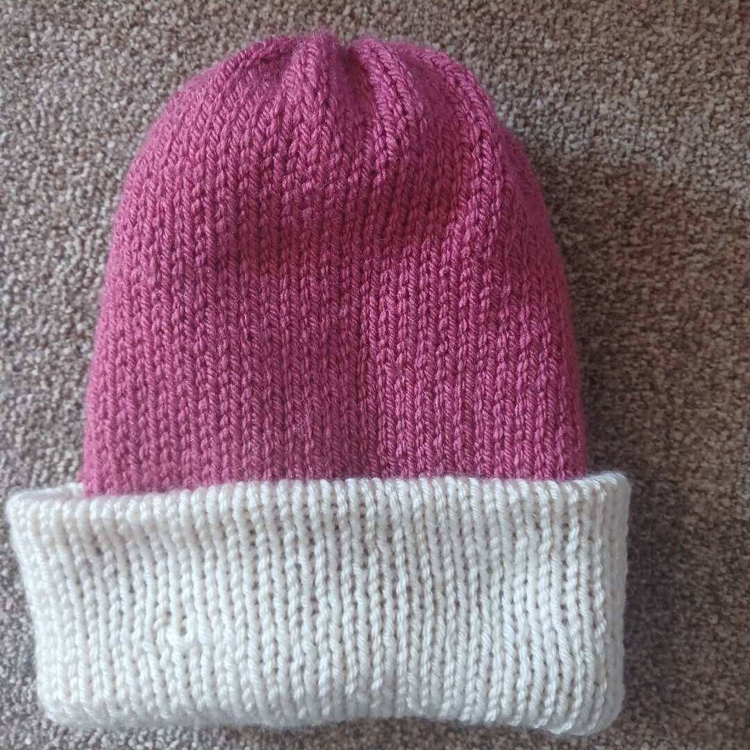 Double Layered Beanie Reversible Colours - Etsy