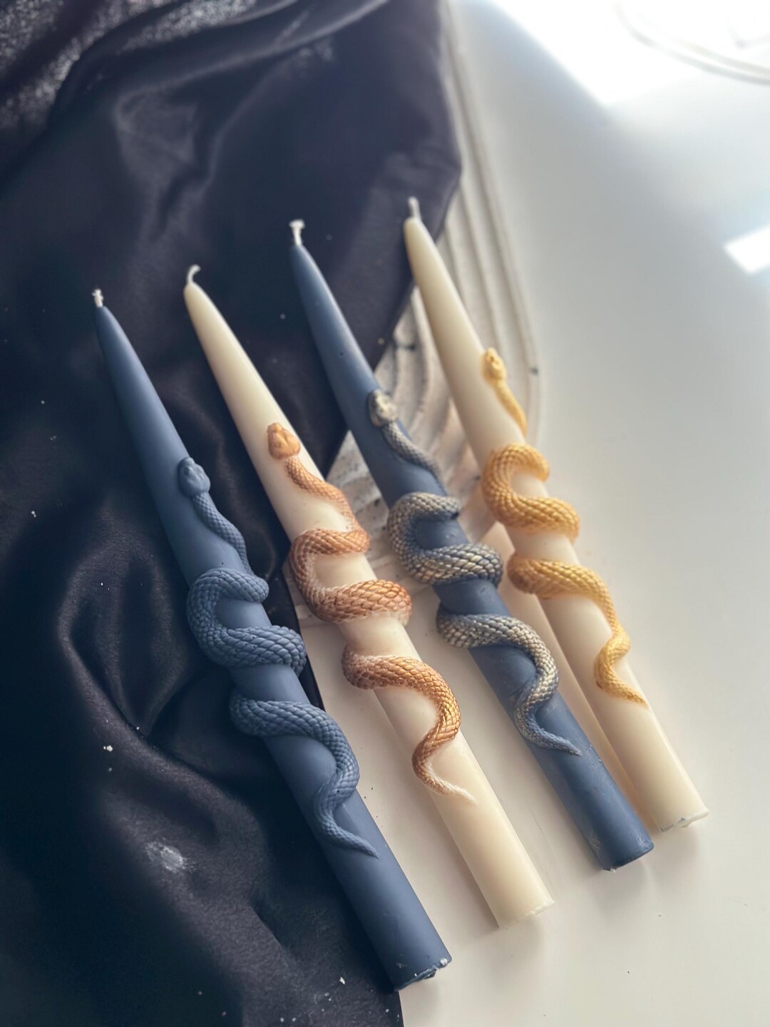 Handmade Snake Taper Candles - Halloween Decor Candle - Best Friend ...