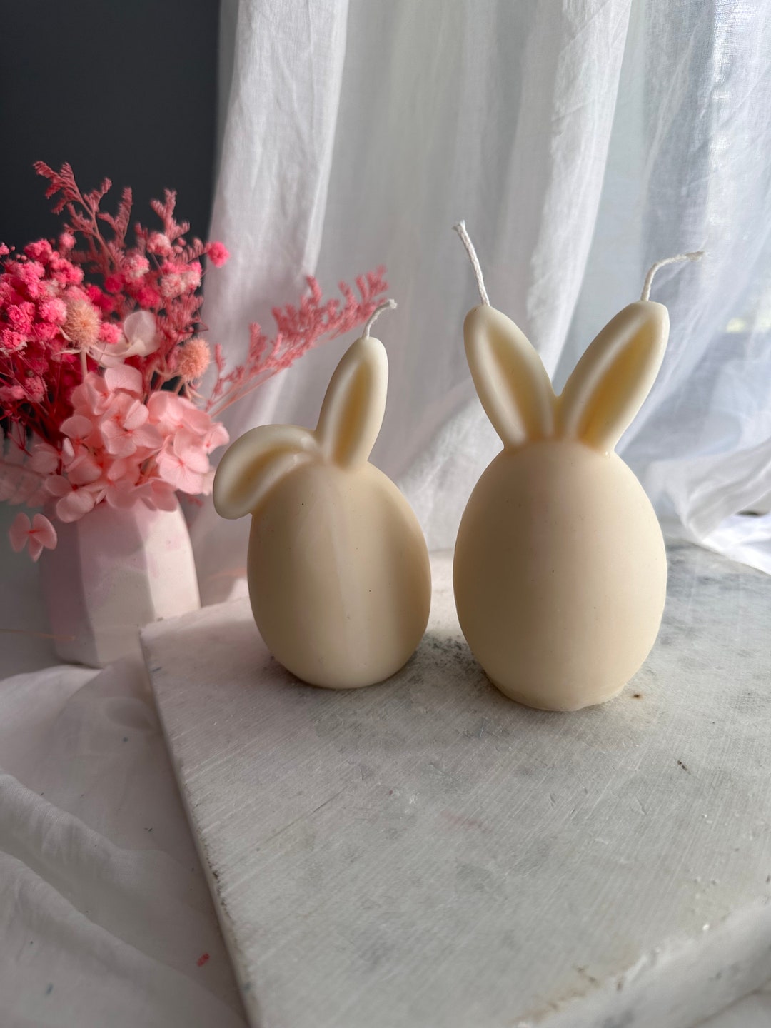 Easter Bunny Soy Candle: Egg Shaped, Spring Decor - Etsy
