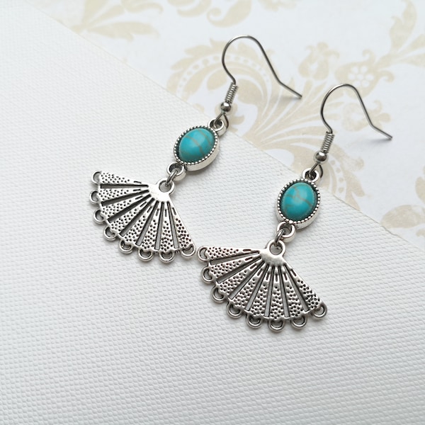 Fan Earrings - Etsy
