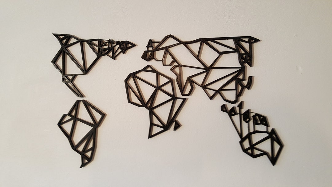 Low Poly 3D Print Map - Etsy