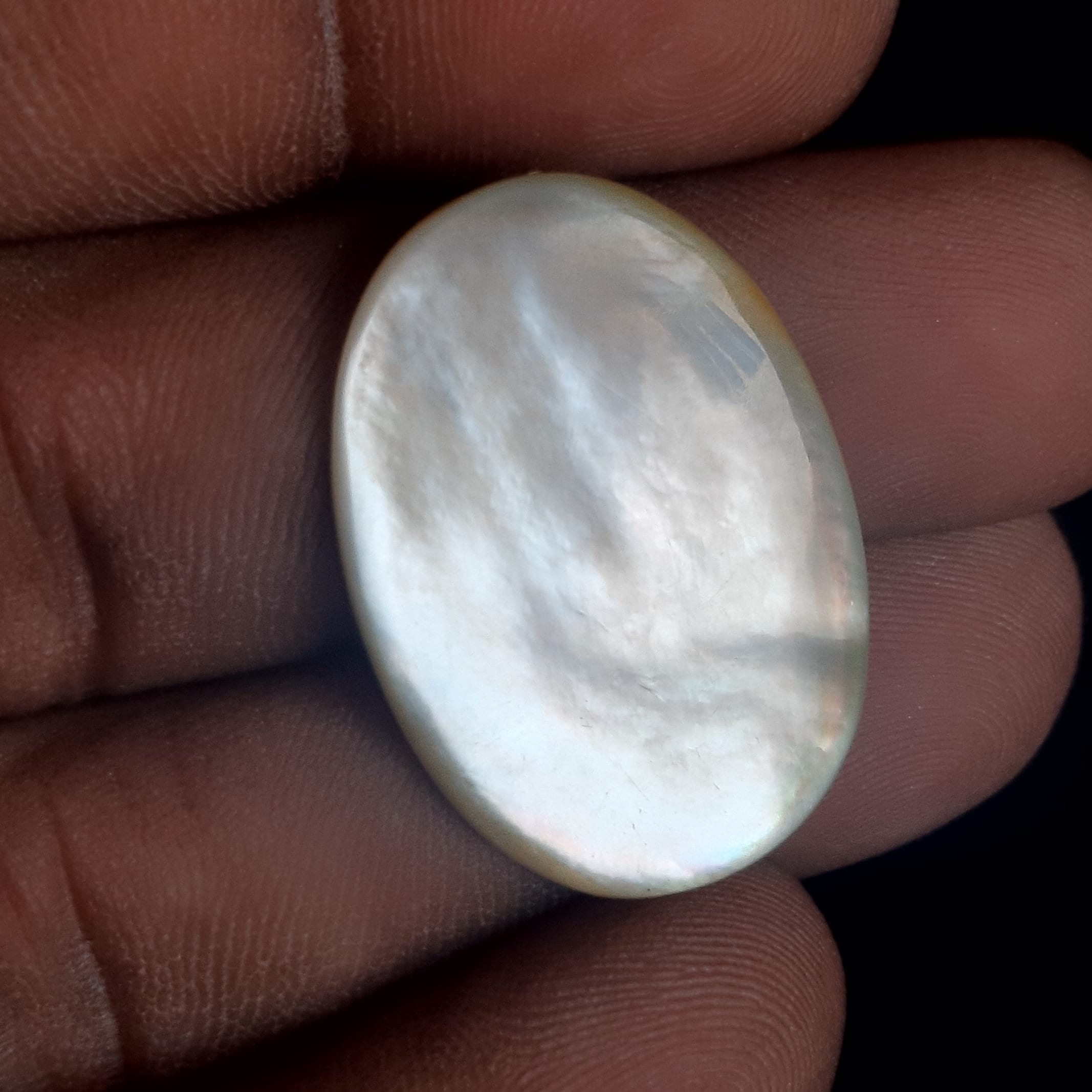 Natural Pearl Cabochon Oval Gemstone Rainbow Fire Pearl Loose - Etsy