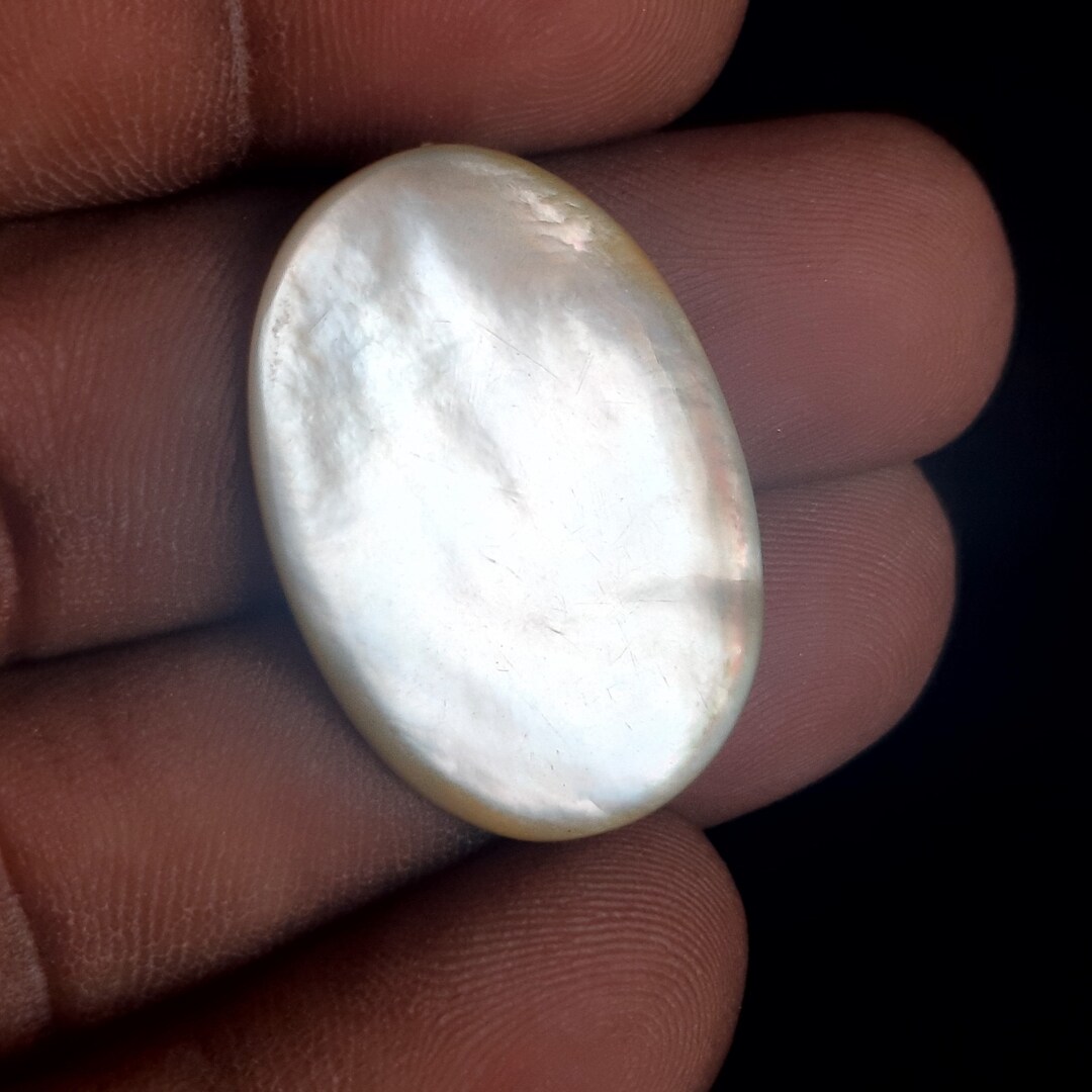 Natural Pearl Cabochon Oval Gemstone Rainbow Fire Pearl Loose - Etsy