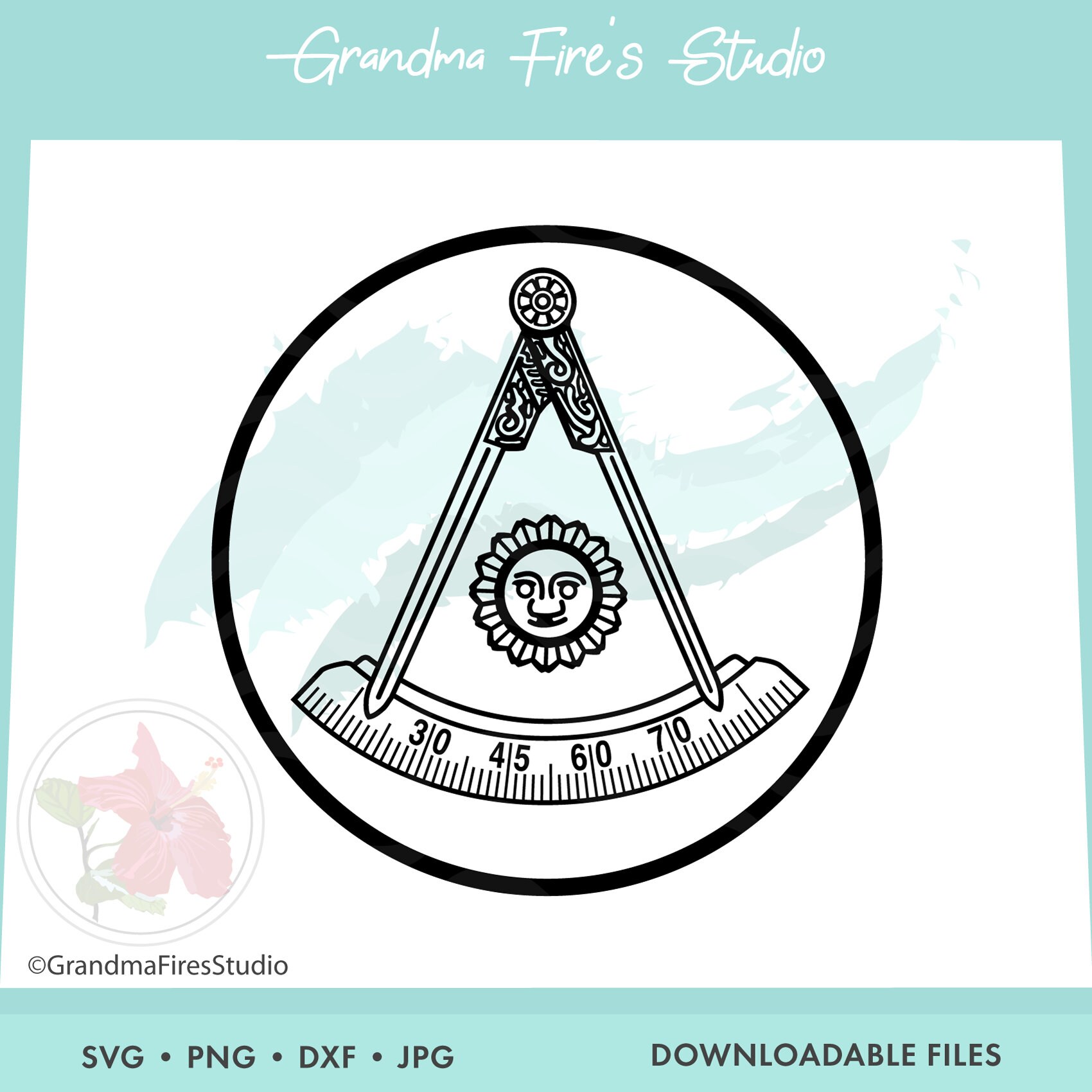 Masonic Symbol SVG Past Master Mason design Masonic | Etsy