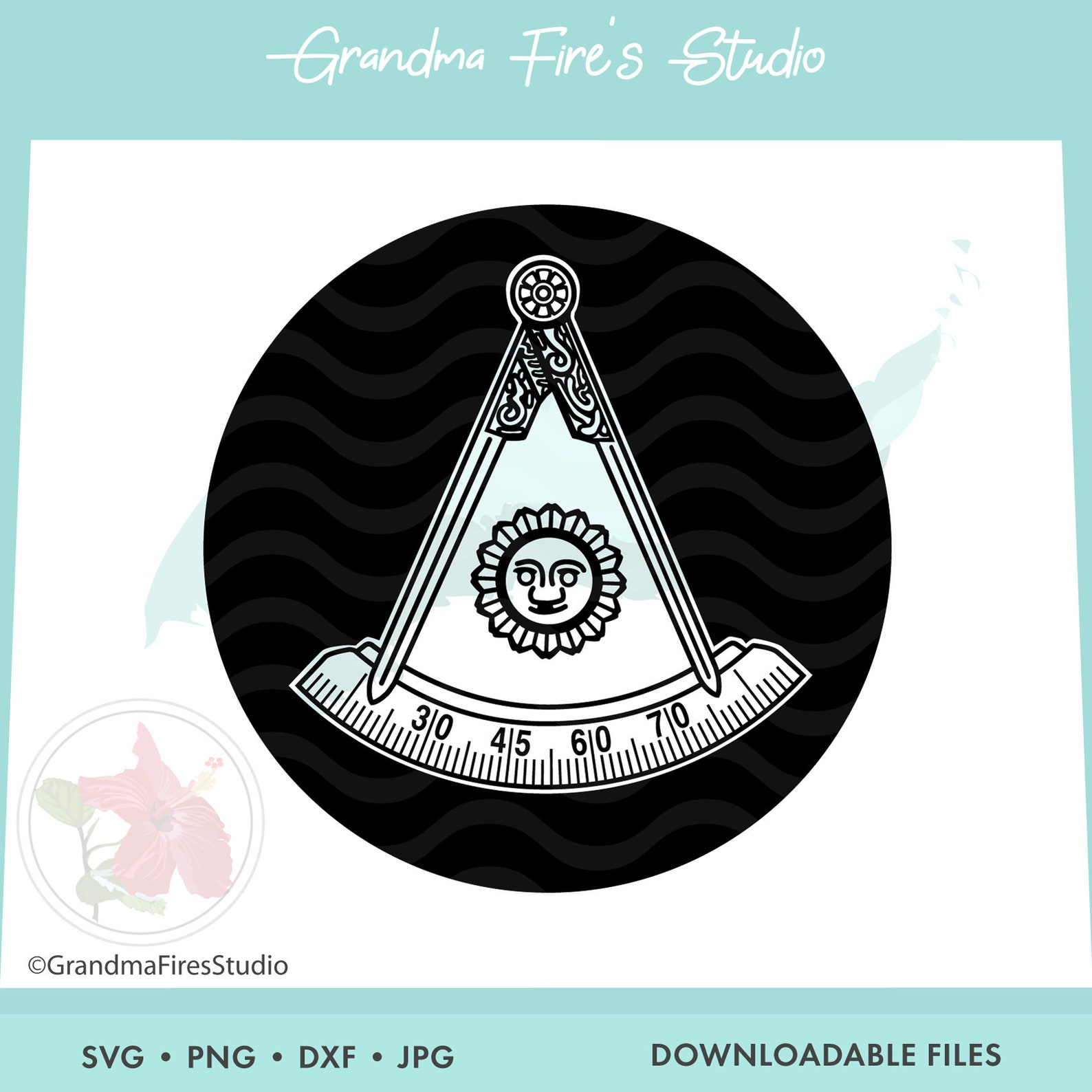 Masonic Symbol SVG Past Master Mason design Masonic | Etsy