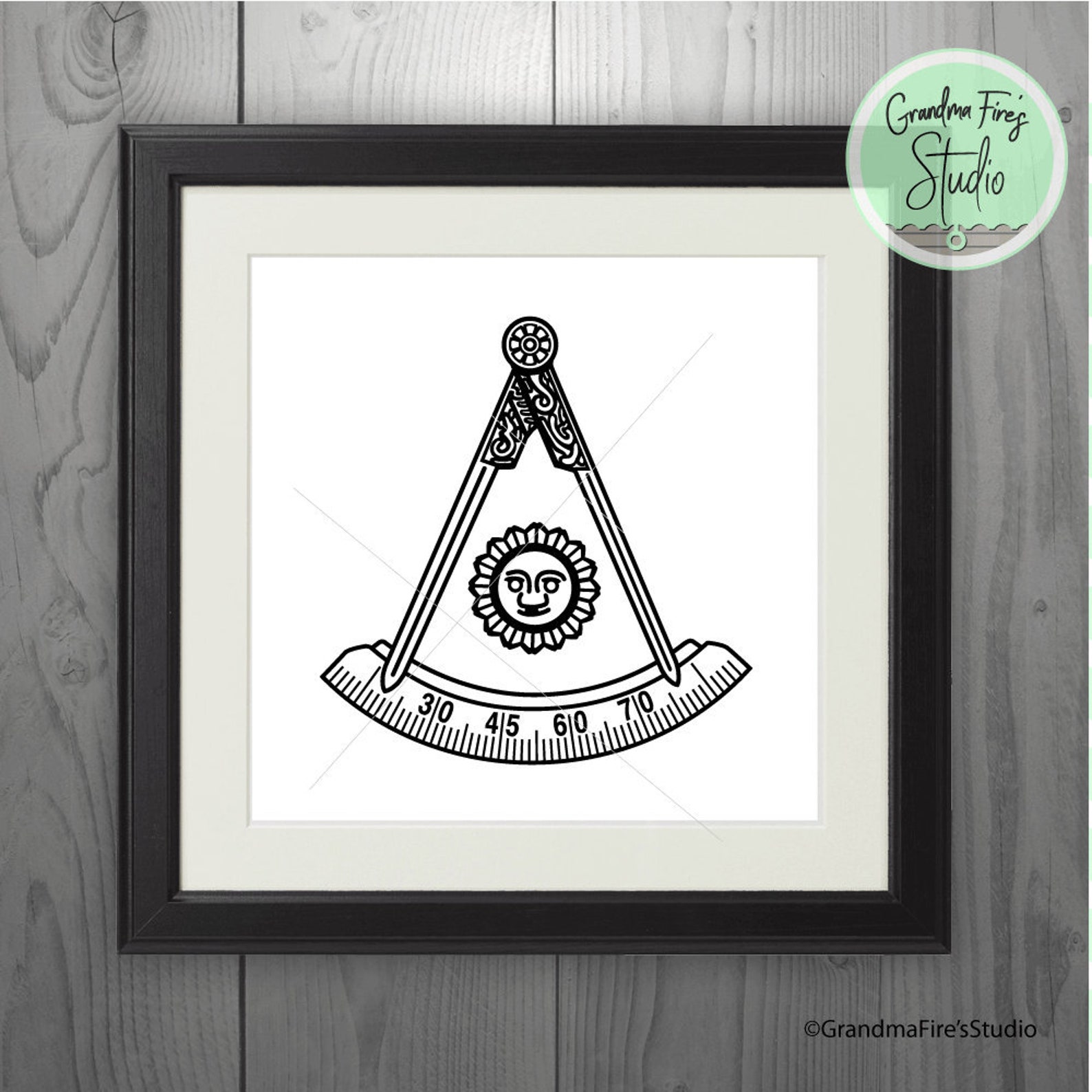 Masonic Symbol SVG Past Master Mason Design Masonic - Etsy