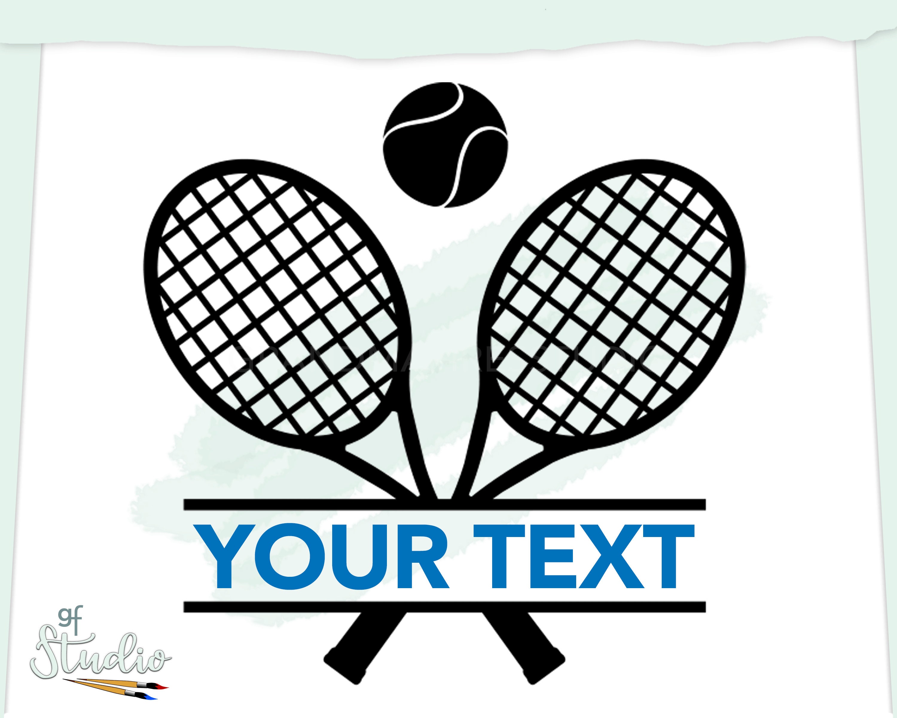 Tennis Rackets Split With Tennis Ball SVG Cut File - Etsy