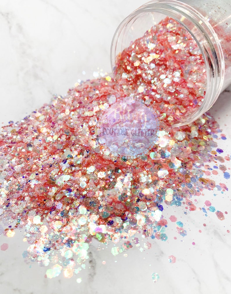 Pink Opal Chunky Mix Glitter Pink Magic Opal | Etsy