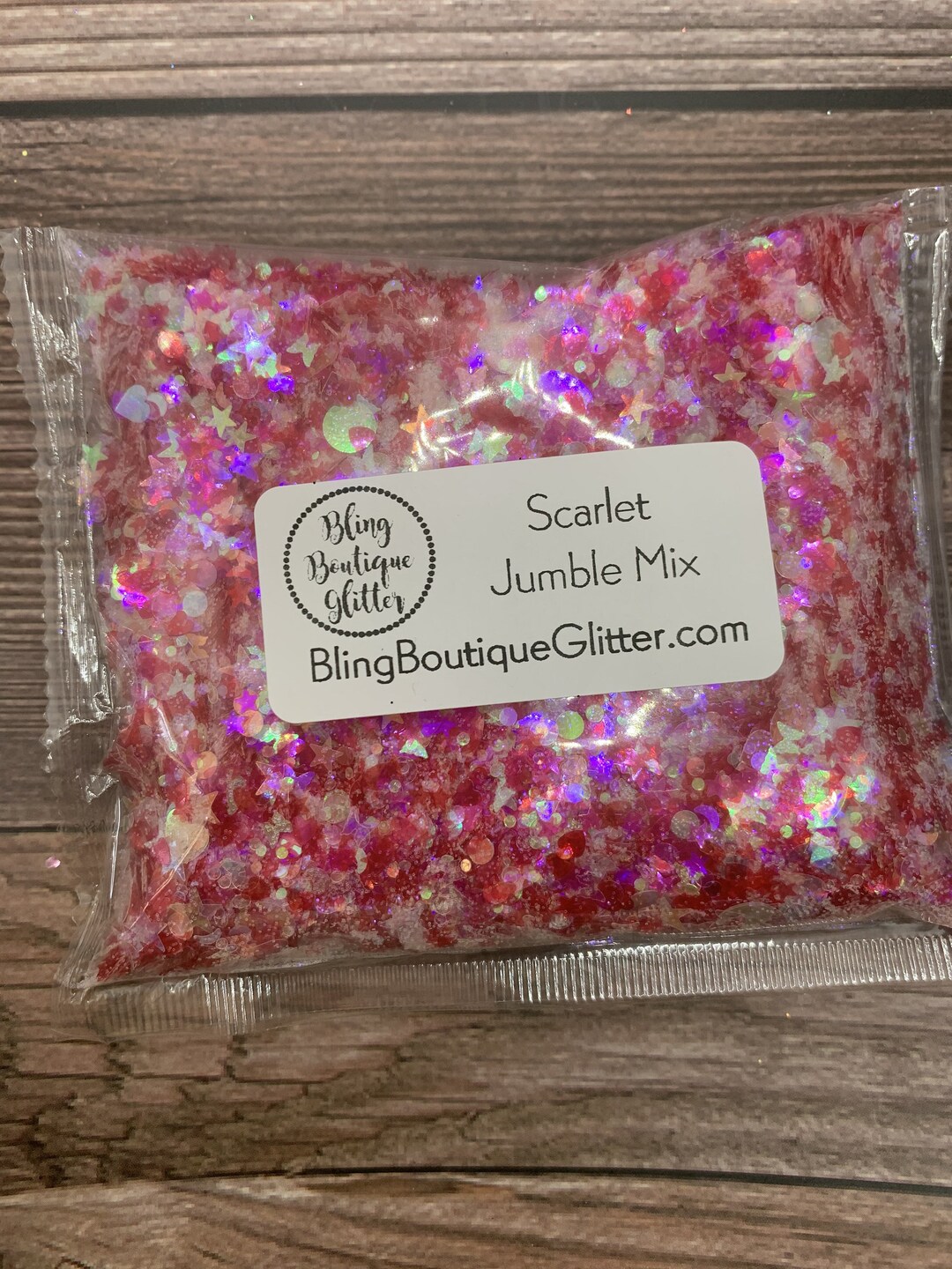Red Iridescent Chunky Mix Glitter Scarlet Jumble Mix - Etsy