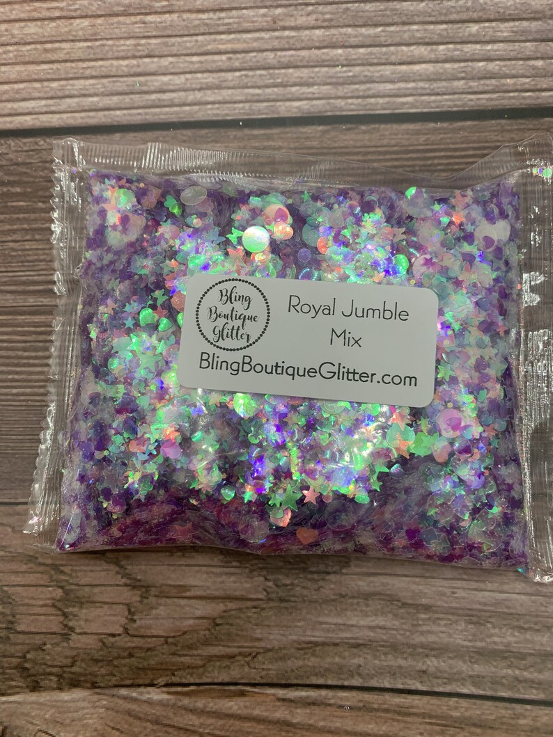 Purple Iridescent Chunky Mix Glitter Royal Jumble Mix - Etsy