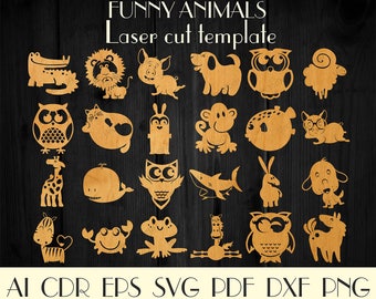 Laser cut animal | Etsy