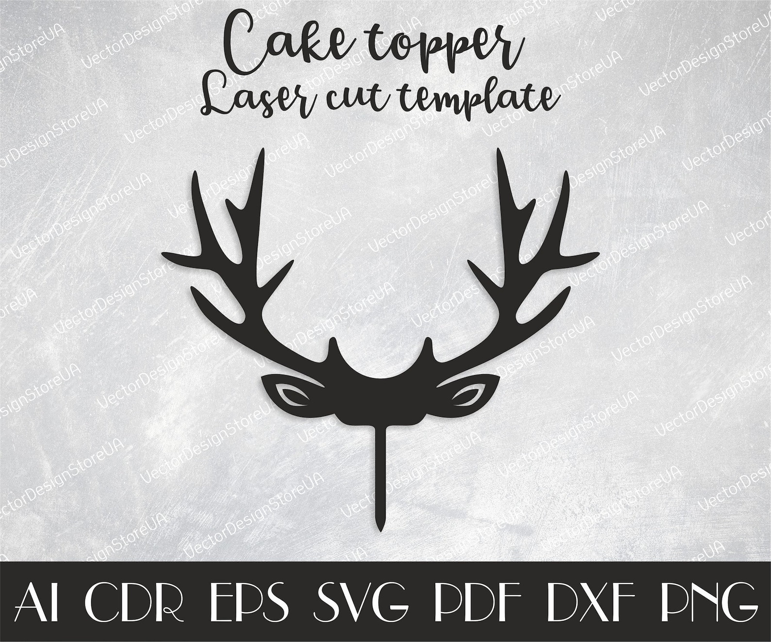 Deer Horns Cake Topper Svg,deer Antlers Svg,deer Horns Cake Decor,deer ...