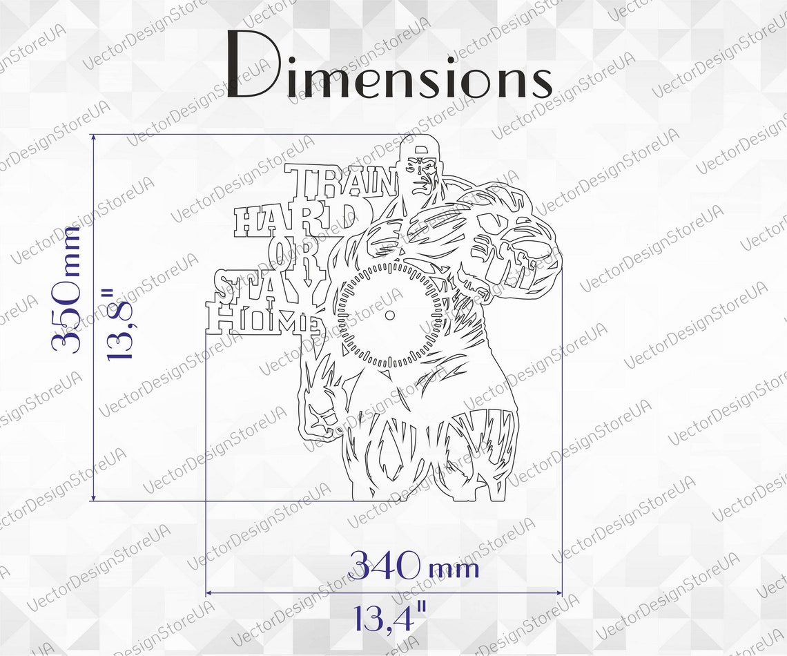 Bodybuilding Clock Svgsport Clockgym Wall Clockbodybuilding - Etsy