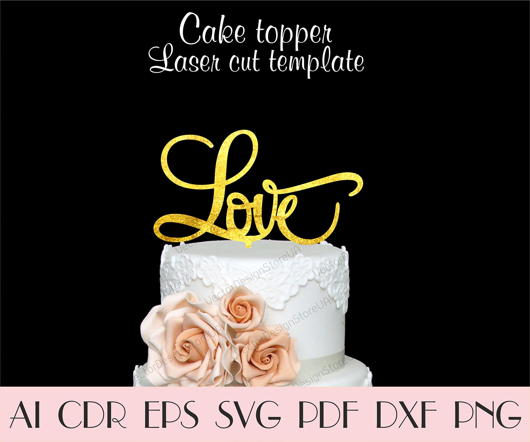 Love Cake Topper,wedding Cake Topper,rustic Cake Topper,love You Sign ...