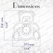Teddy Bear Clock for Wall, Teddy Bear Template , Laser Cut Template ...