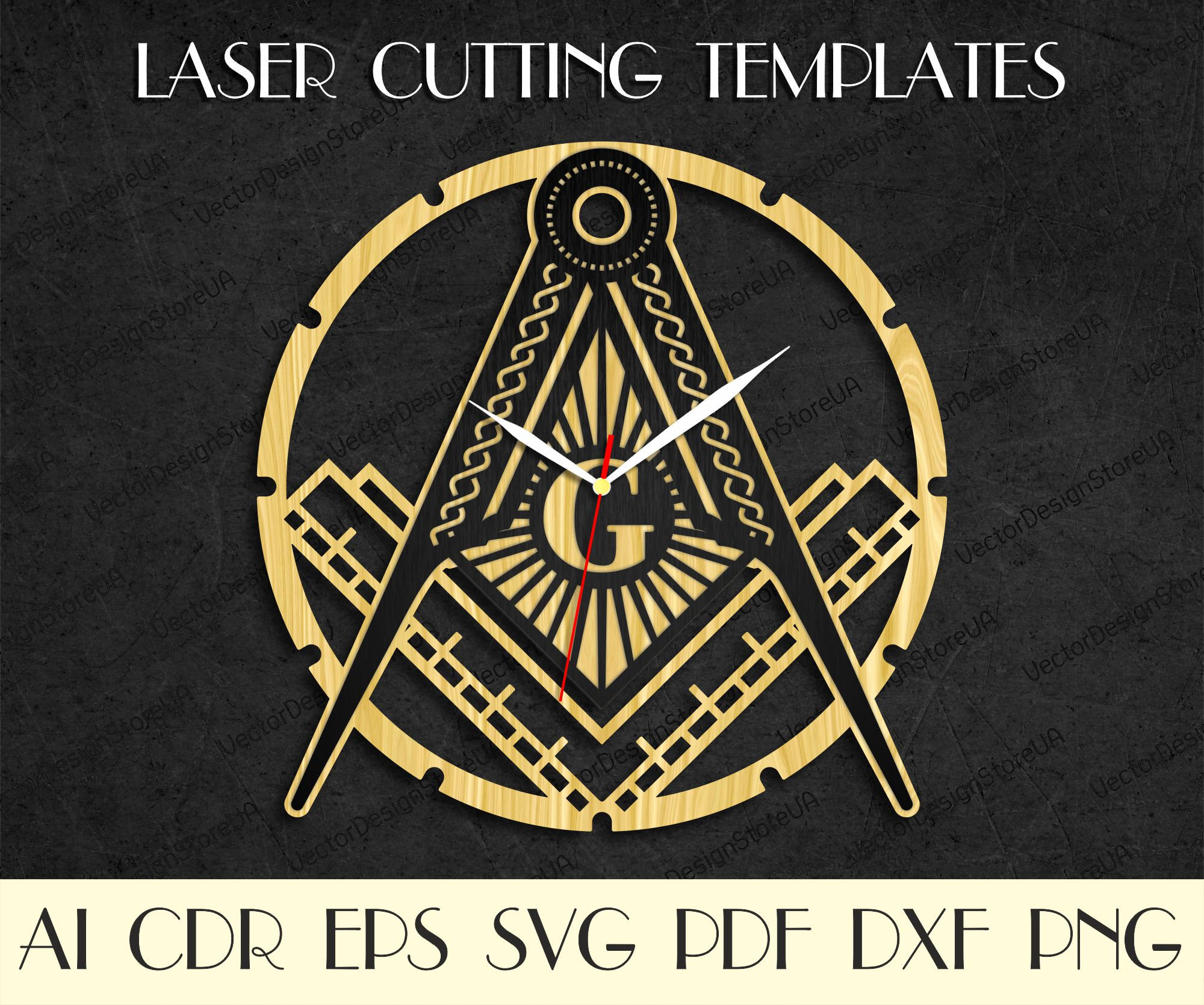 Masonic Clock Svg,mason Svg,freemasonry Sign Svg,freemason Svg,masonic ...