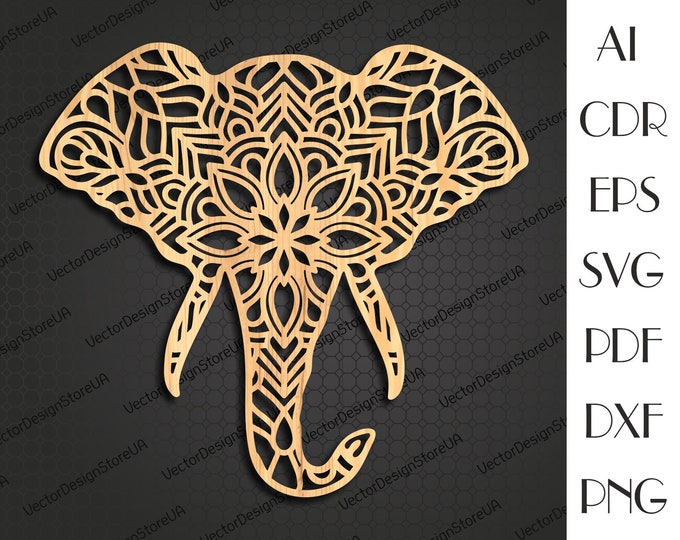 Floral Elephant Svg Cut File| Elephants Svg | Animal Svg, Mandala Svg ...