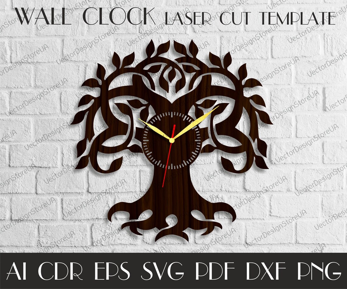 Tree of Life Wall Decor,tree of Life Clock Svg,tree of Life Wall Art ...