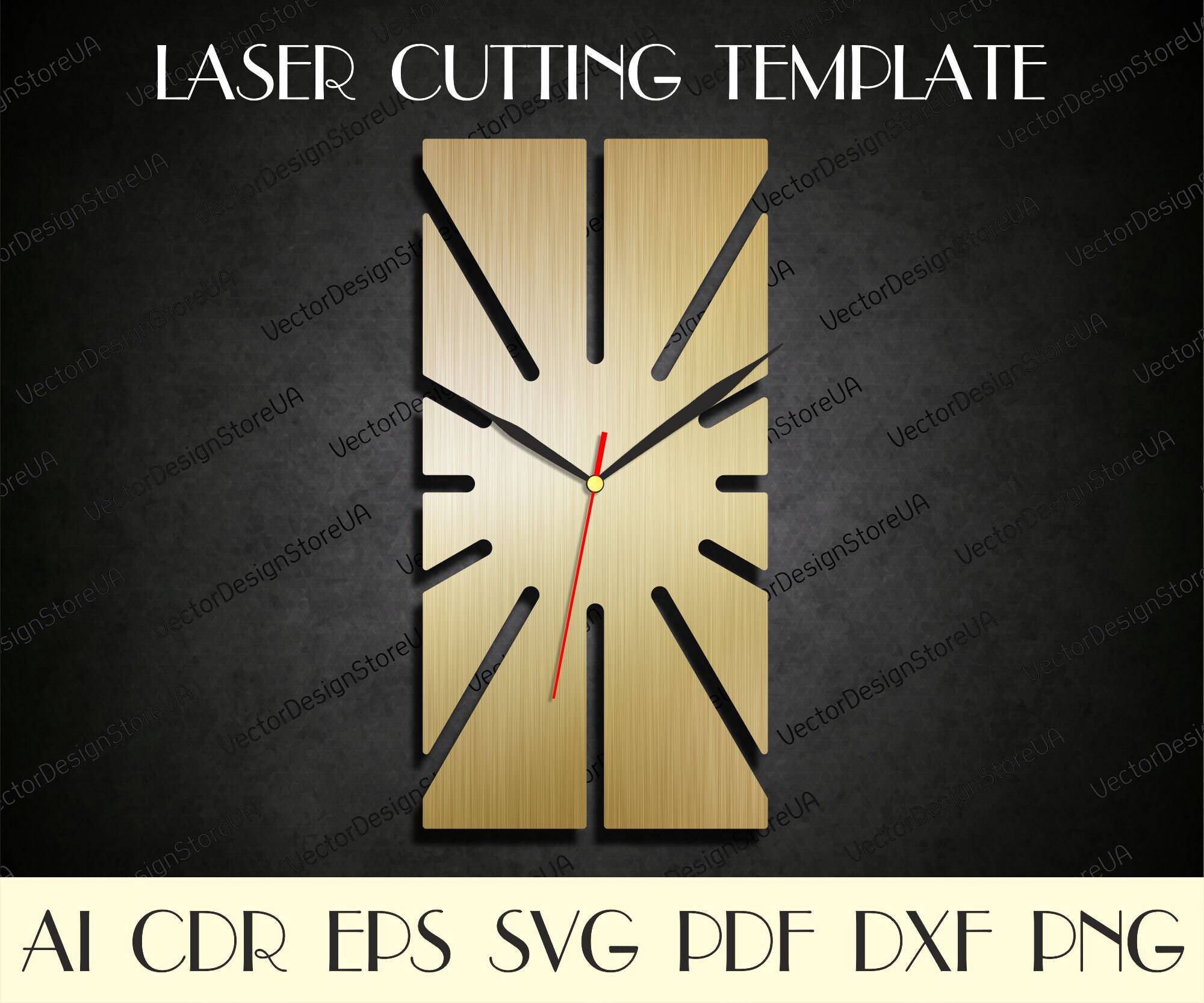 Large Wall Clock Svgmodern Clockunique Wall Decorwedding | Etsy