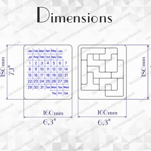 Daily Calendar Svg,daily Calendar Puzzle Svg,puzzles Laser Cut,puzzles ...