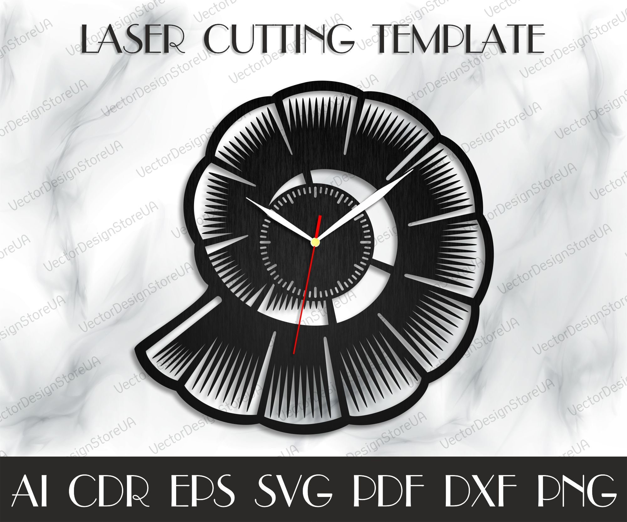 Sea shell clock dxfSea shell svgSea shell decorNautical | Etsy