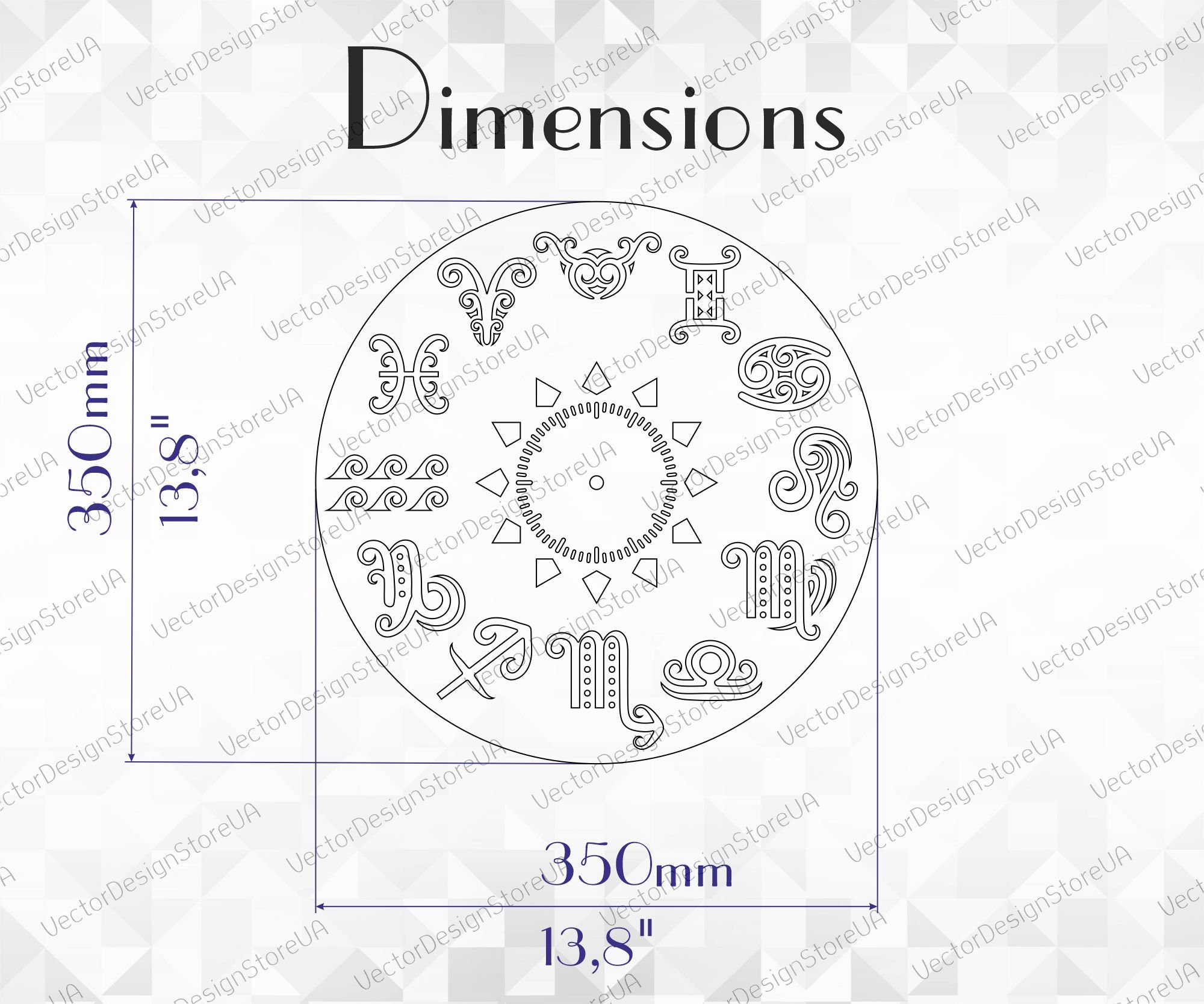 Astrology Signs Svgzodiac Wall Decorzodiac Svgzodiac Signs | Etsy