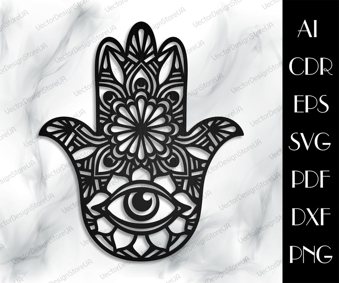 Hamsa Hand Wall Art,hamsa Hand Svg,hamsa Decor,fatima Hand Wall Decor ...