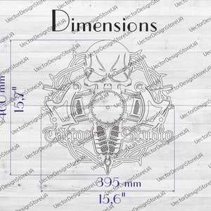 Tattoo Studio Clock,tattoo Clock Svg,tattoo Wall Art,tattoo Wall Decor ...