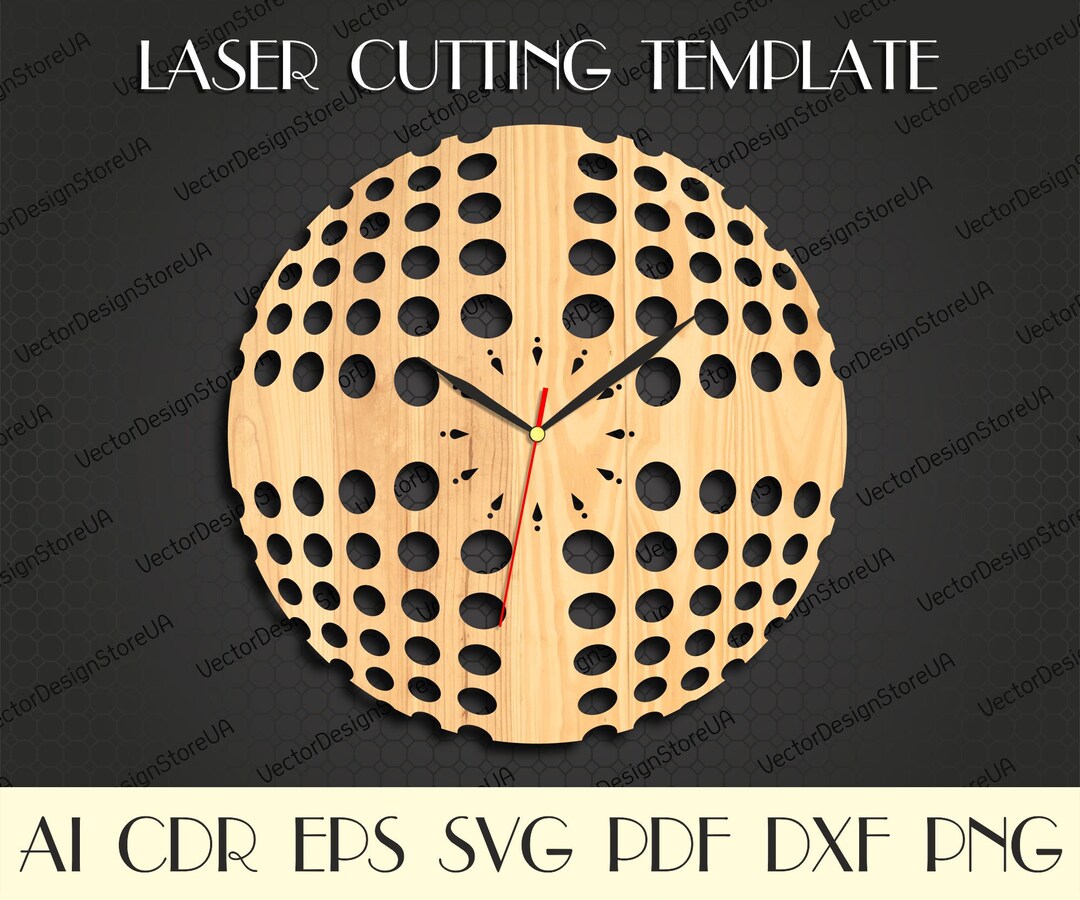 Modern Wall Decor,geometric Wall Decor,home Clock Svg,unique Clock ...