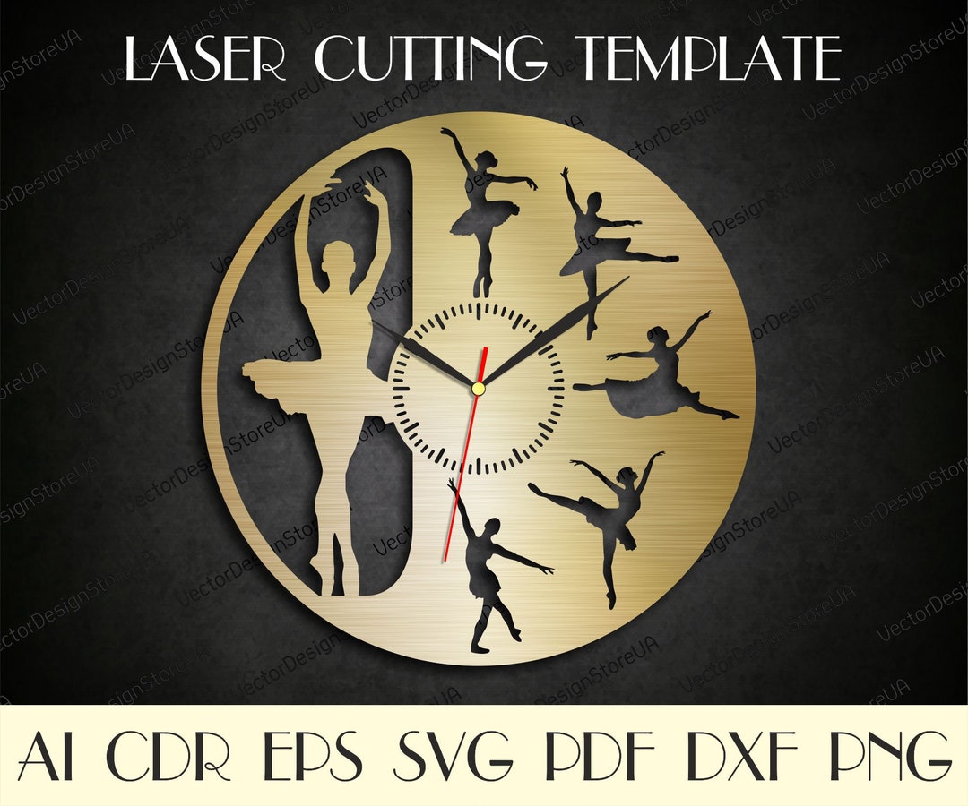 Ballet Clock Svg,ballet Art,ballet Svg,ballet Wall Art,ballet Wall ...