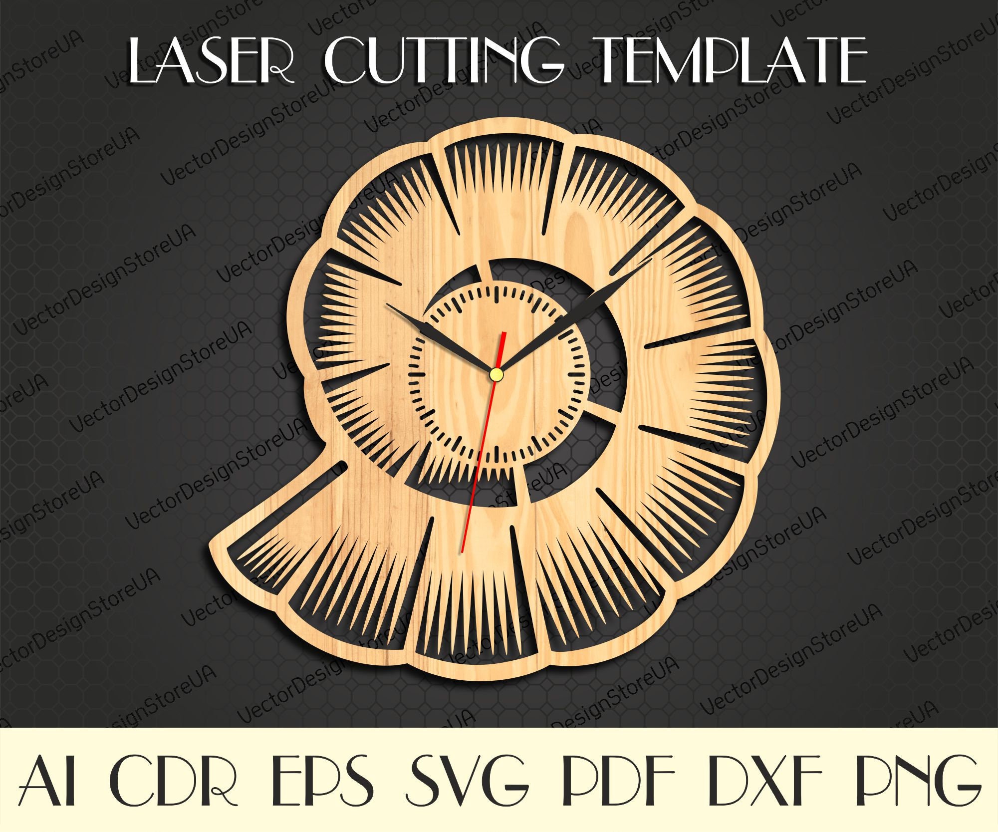 Sea shell clock dxfSea shell svgSea shell decorNautical | Etsy