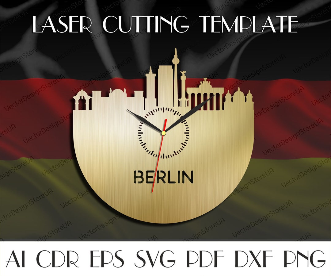 Berlin Wall Art,berlin Svg,berlin Wall Clock,berlin Skyline,berlin ...