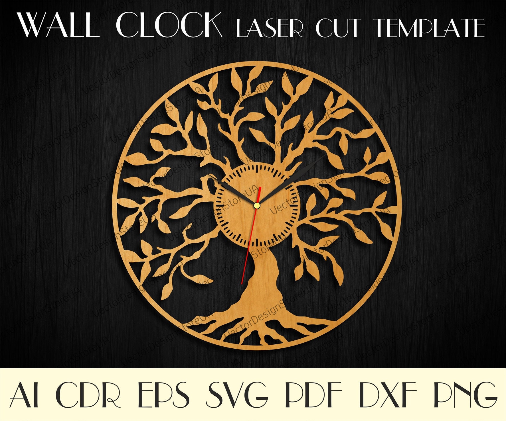 Tree of Life Clock Svg,tree of Life Wall Art,tree of Life Wall Decor ...