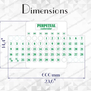 Perpetual Calendar Svg,perpetual Calendar Template,perpetual Calendar ...