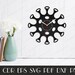 Chemistry Gift,virus Clock Template,virus Wall Art,chemistry Clock ...