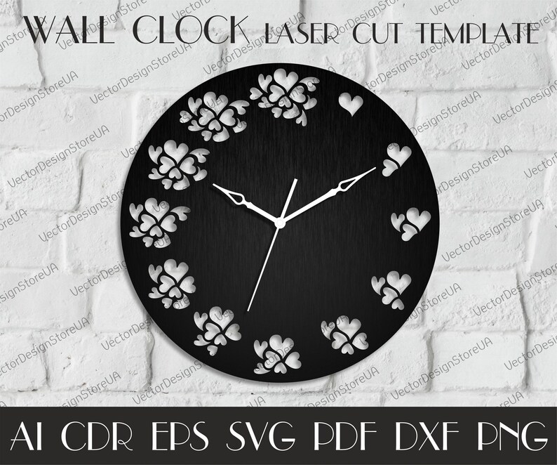 Hearts Clock File,hearts Svg,hearts Wall Art,love Gift,birthday Gift ...