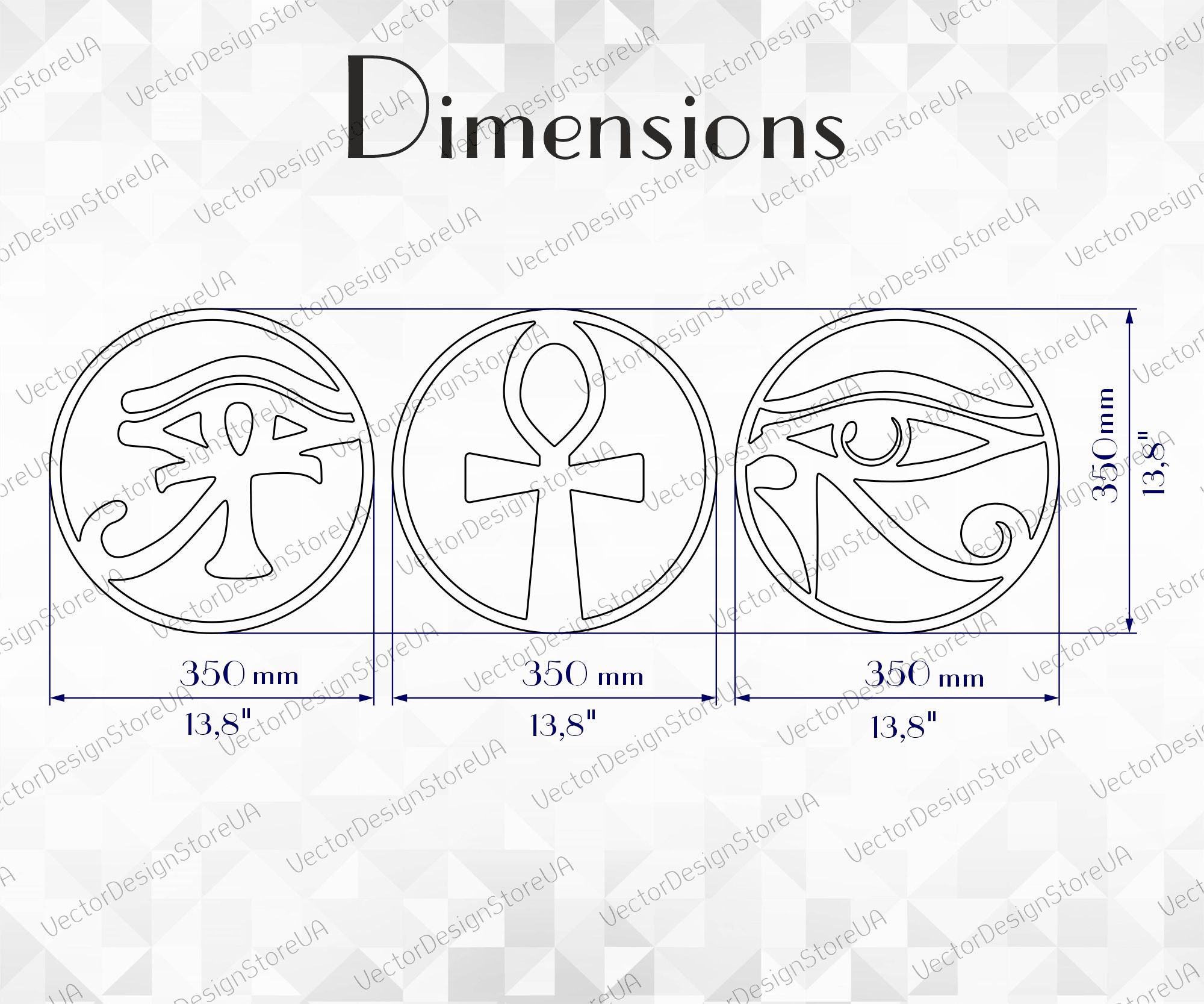 Set Egyptian Symbols Svgegyptian Svgegyptian Wall Arteye of - Etsy