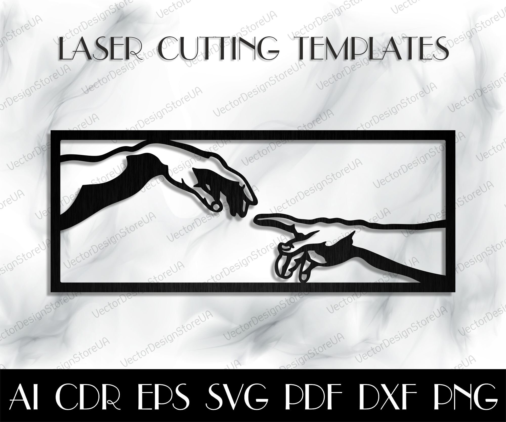 Creation of Adam Art,hand of God Wall Art Svg,hands of God Wall Art ...