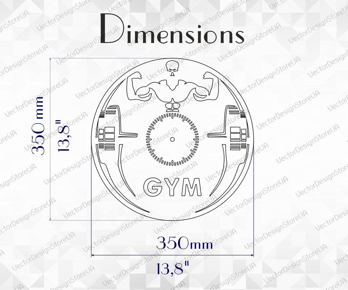 Bodybuilding Wall Decor Filegym Clock Svggym Clock for - Etsy