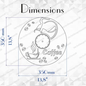 Kitchen Clock Svg,coffee Time Clock File,coffee Sign Svg,kitchen Decor ...